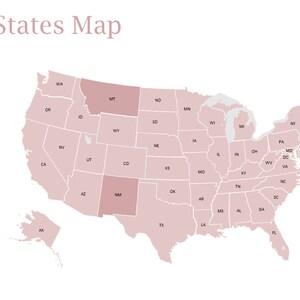 Editable United States of America Map Powerpoint Template - Etsy