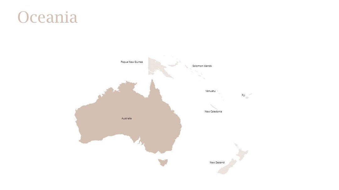 Editable Oceania Map Powerpoint Template - Etsy