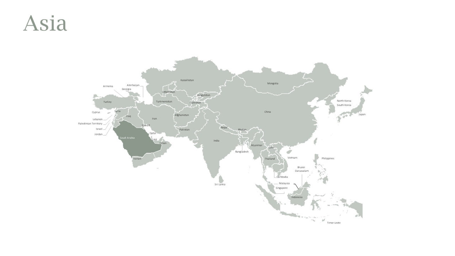 Editable Asia Map Powerpoint Template - Etsy