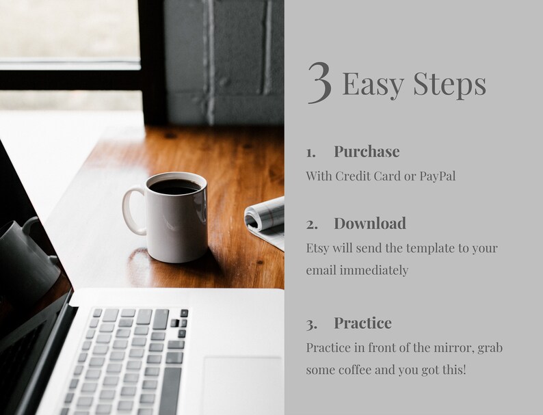 Professional Modern Clean CV Powerpoint Template - Etsy