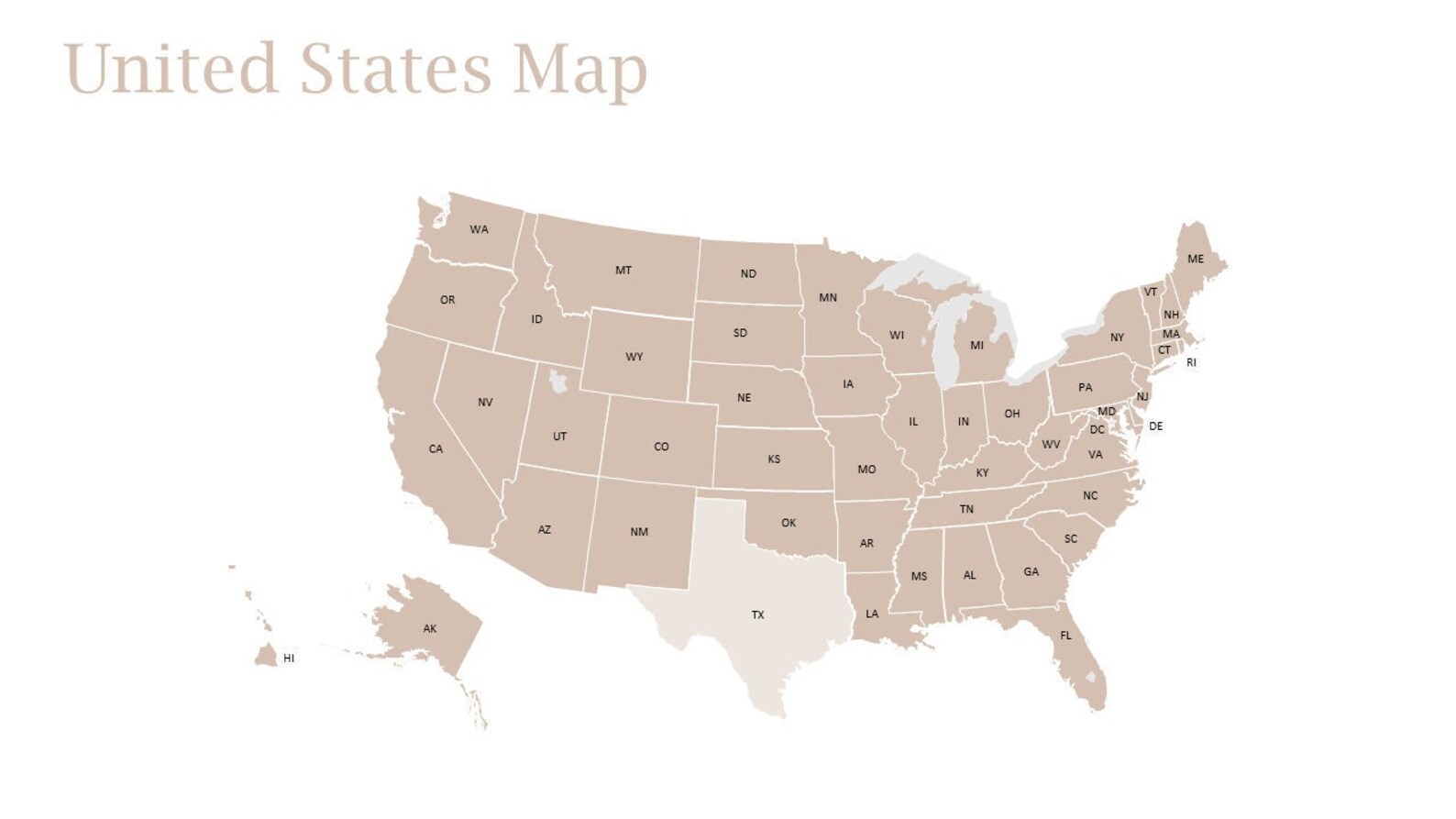 Editable United States of America Map Powerpoint Template - Etsy