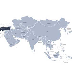 Editable Asia Map Powerpoint Template - Etsy