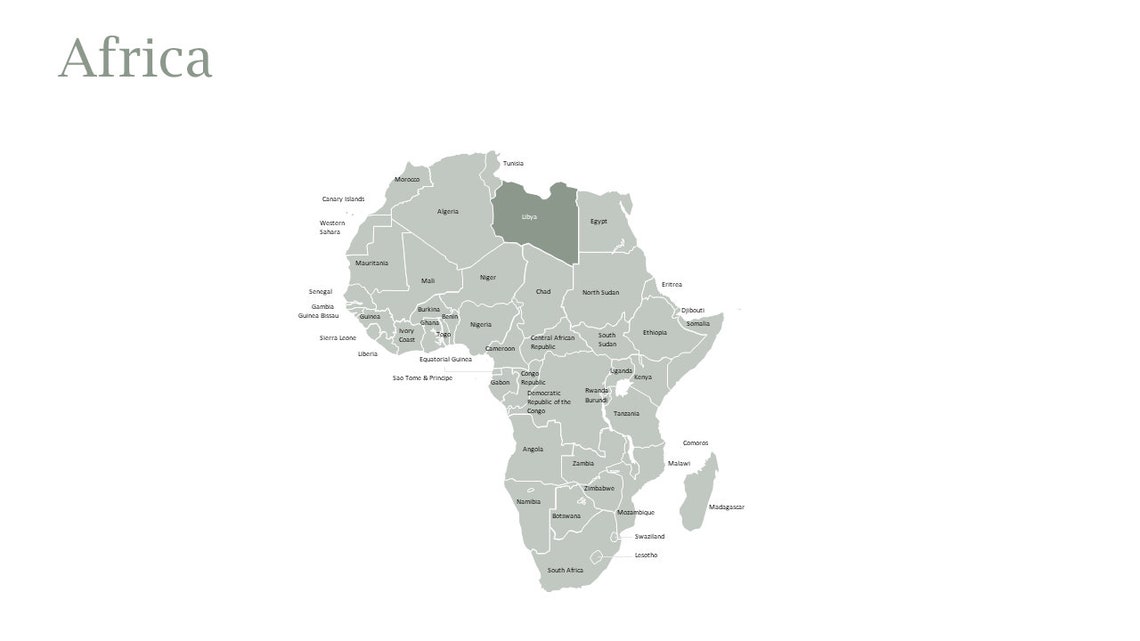 Editable Africa Map Powerpoint Template - Etsy