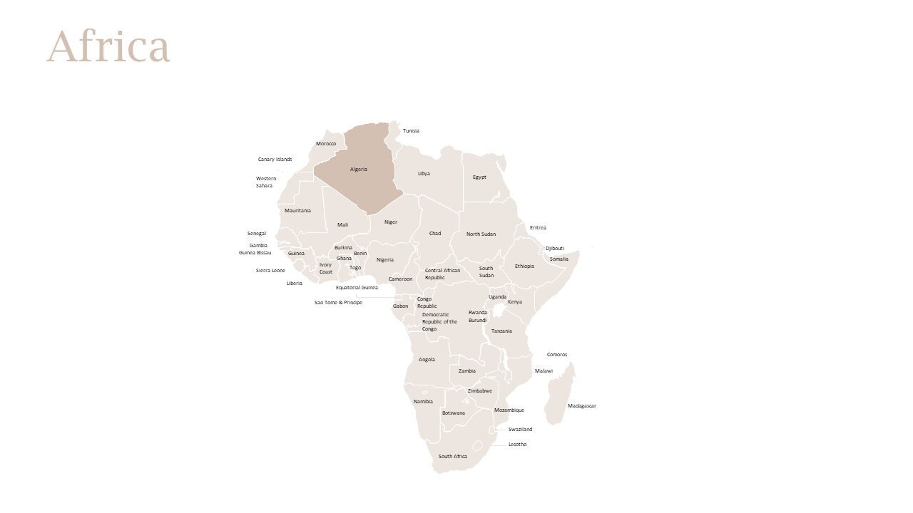 Editable Africa Map Powerpoint Template - Etsy