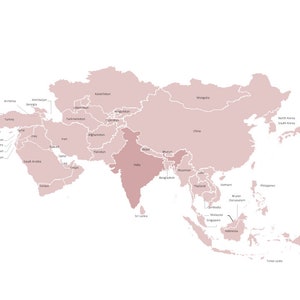 Editable Asia Map Powerpoint Template - Etsy