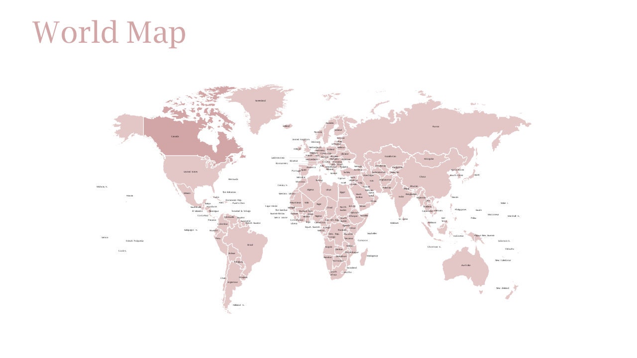 Editable World Map Powerpoint Template - Etsy