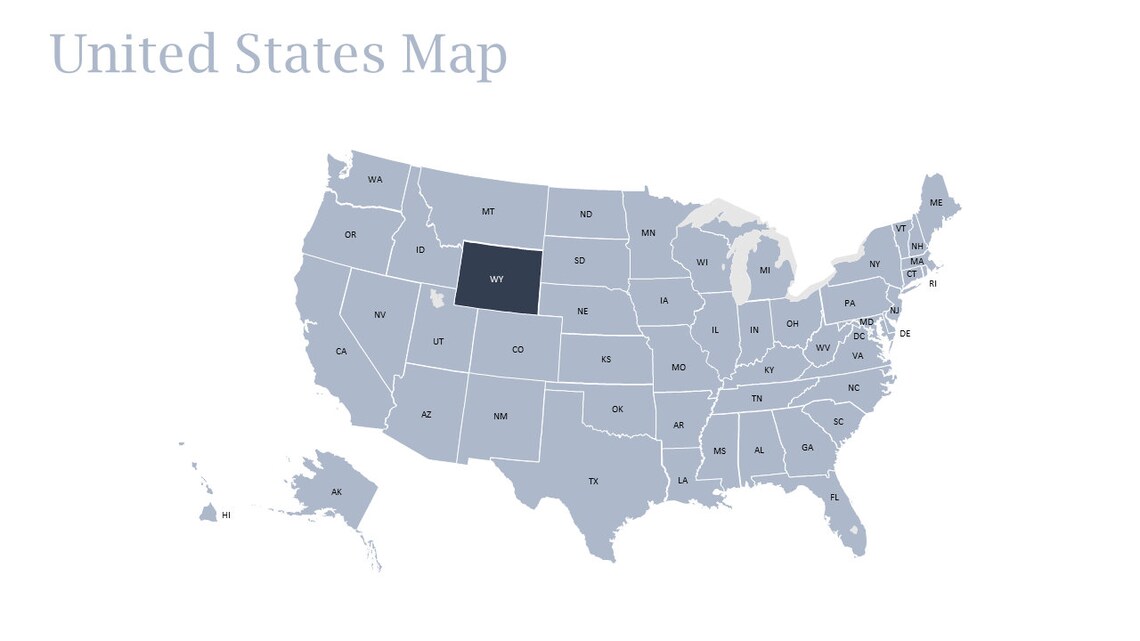 Editable United States of America Map Powerpoint Template - Etsy