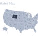 Editable United States of America Map Powerpoint Template - Etsy