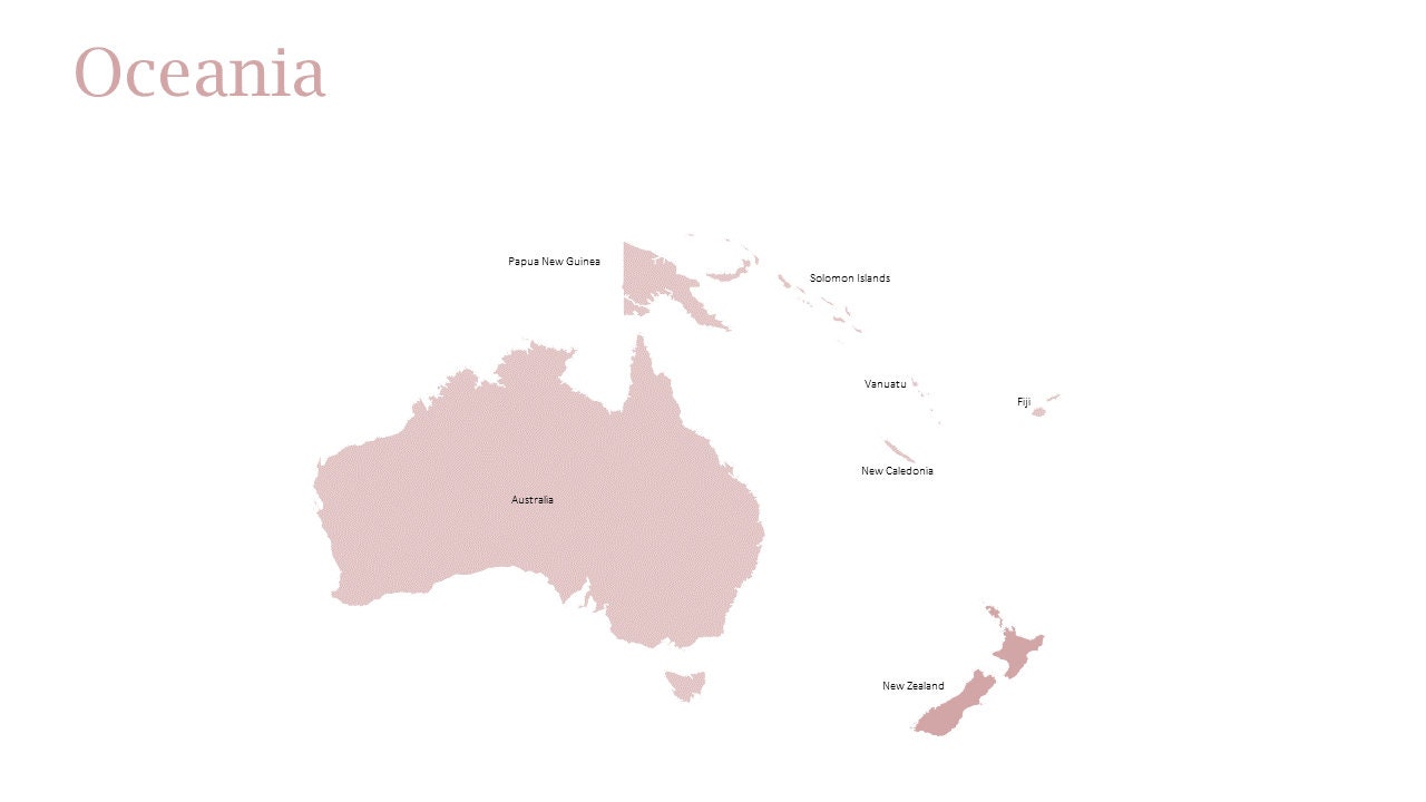 Editable Oceania Map Powerpoint Template - Etsy