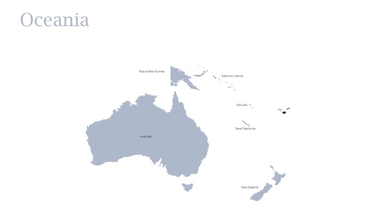 Editable Oceania Map Powerpoint Template - Etsy