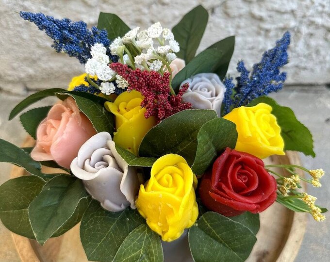Rosebuds Bouquet Soap Flower Soap Decorative Soap Soap Flower