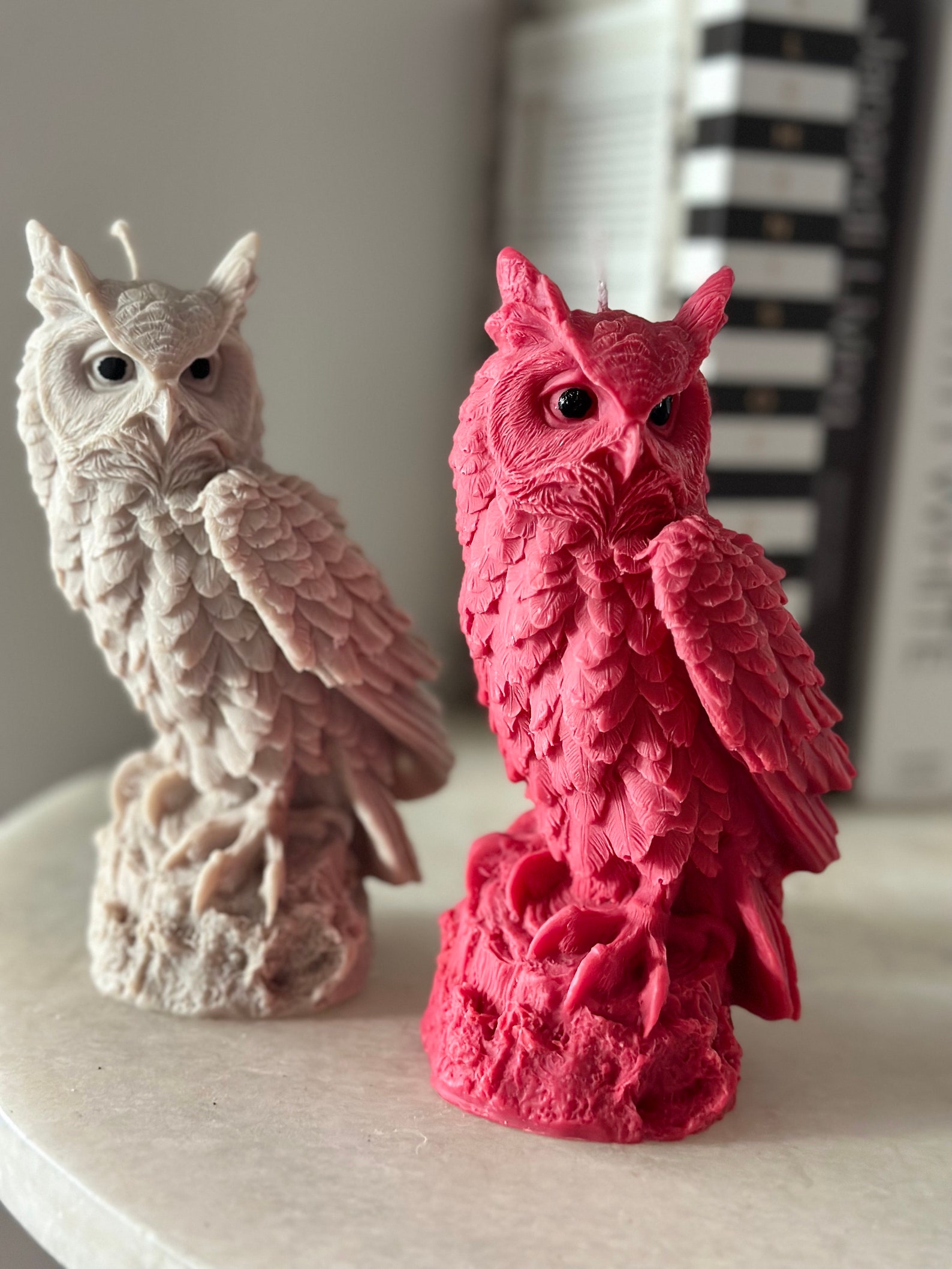 Owl Candle, Owl Sculpture Candle, Natural Soy Wax, Bird Candle, Shaped ...