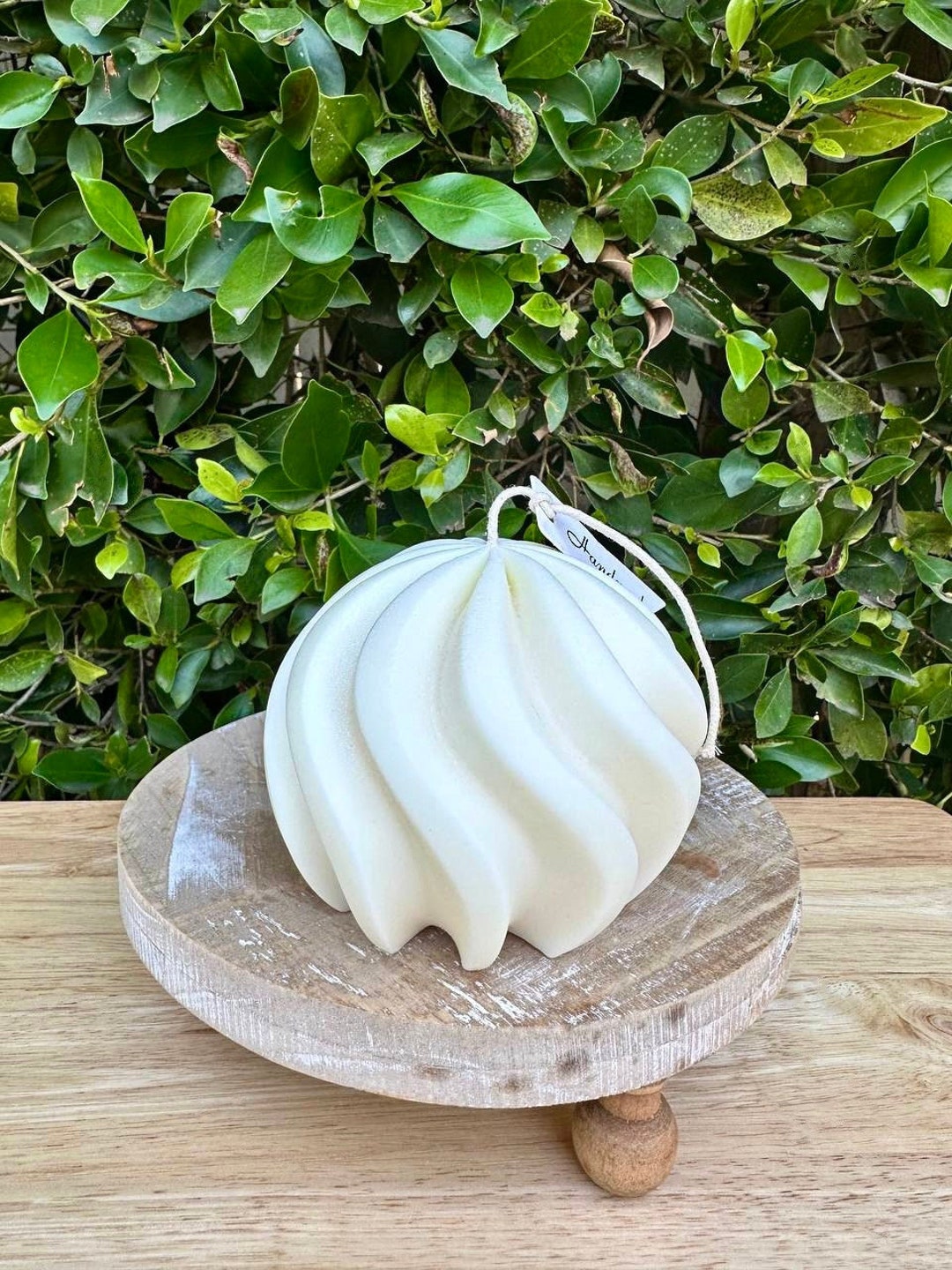 Large Swirl Candle Spiral Ball Candle Rotating Planet - Etsy