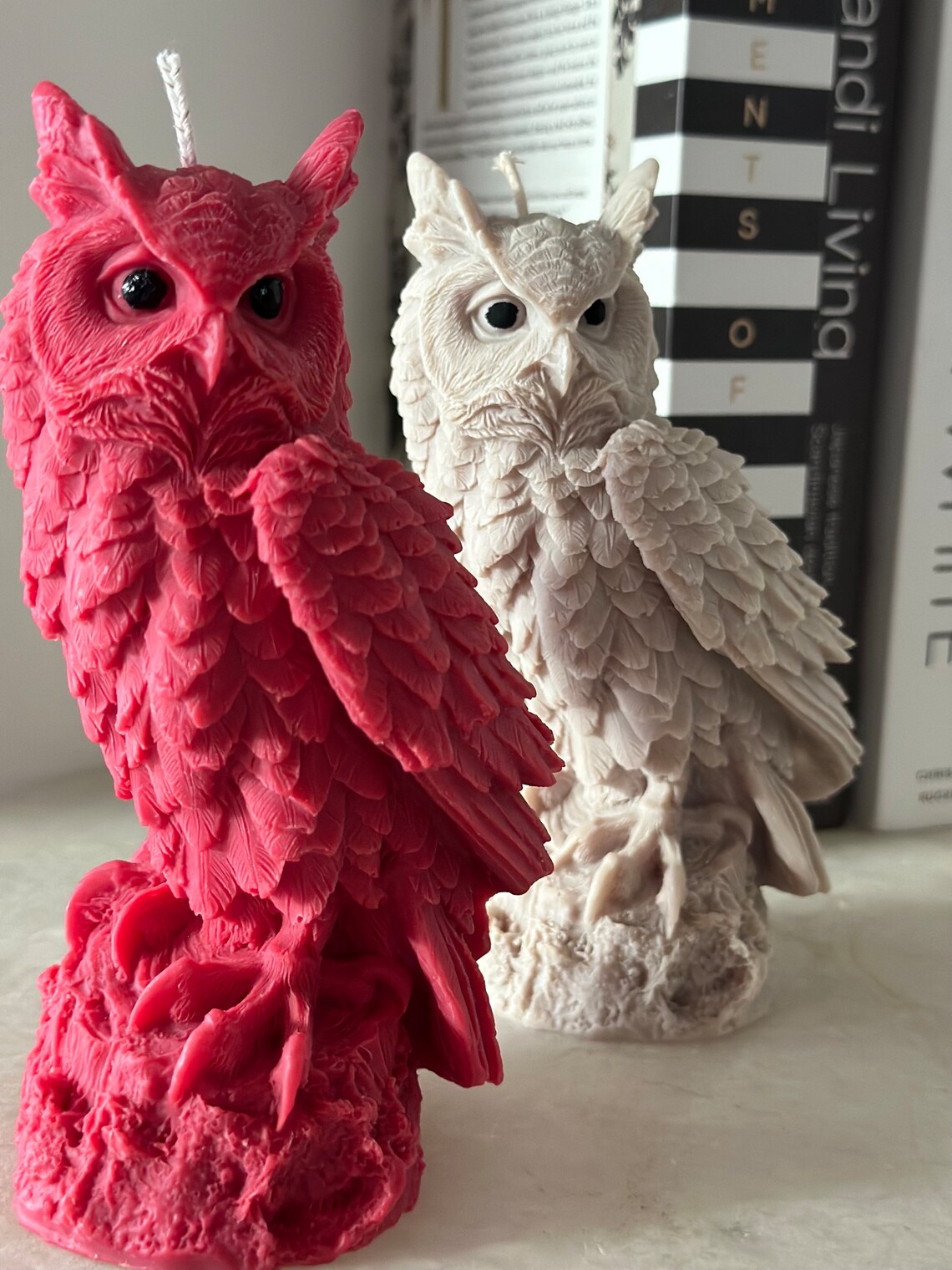 Owl Candle, Owl Sculpture Candle, Natural Soy Wax, Bird Candle, Shaped ...