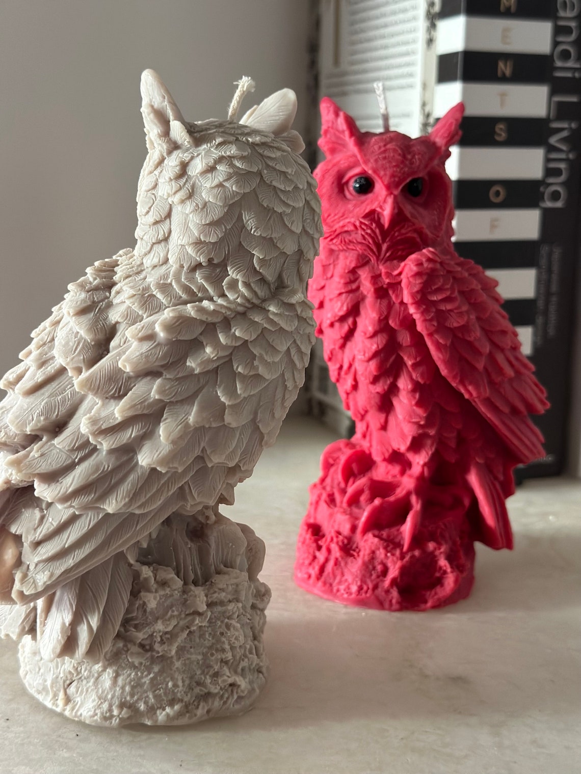 Owl Candle, Owl Sculpture Candle, Natural Soy Wax, Bird Candle, Shaped ...