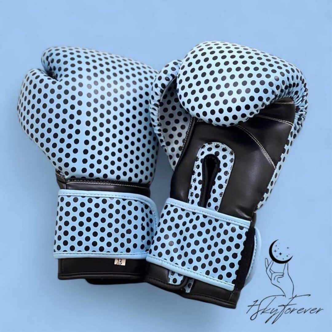 Polka Dot Leather Boxing Gloves, Leather Boxing Gloves, Muay Thai ...
