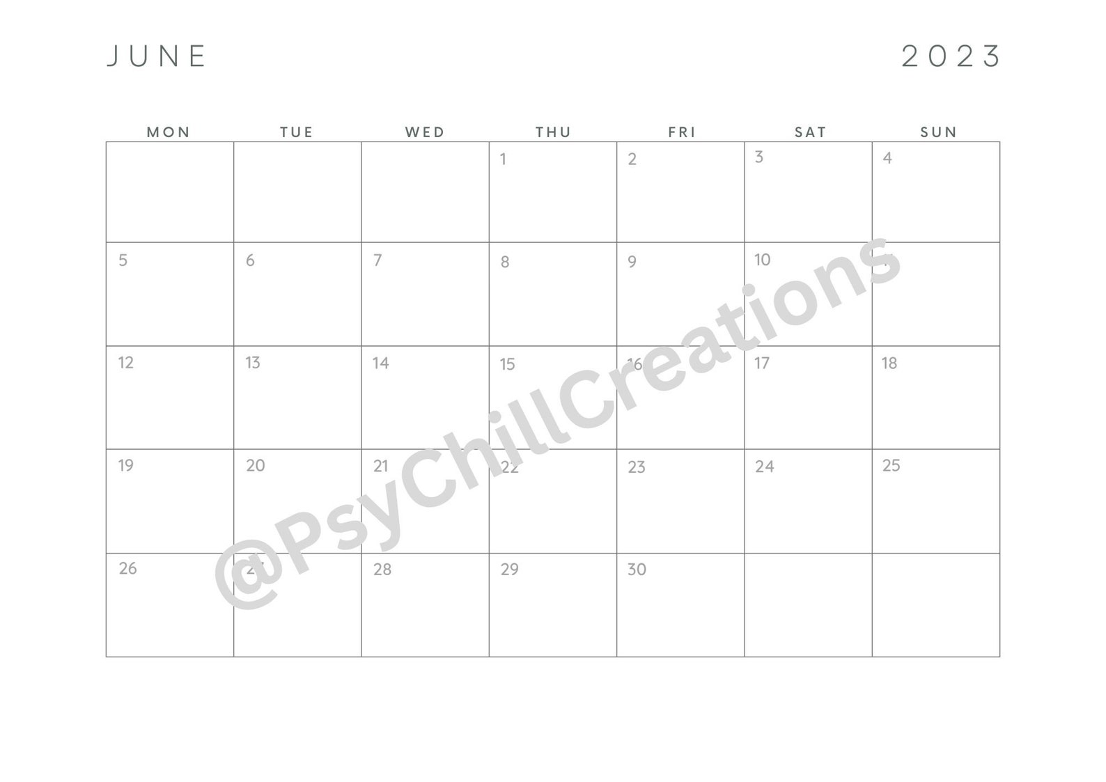 2023 Printable Calendar | Minimalist Monthly Calendar | 12 Months ...