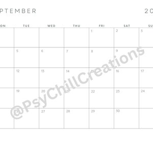 2023 Printable Calendar | Minimalist Monthly Calendar | 12 Months ...