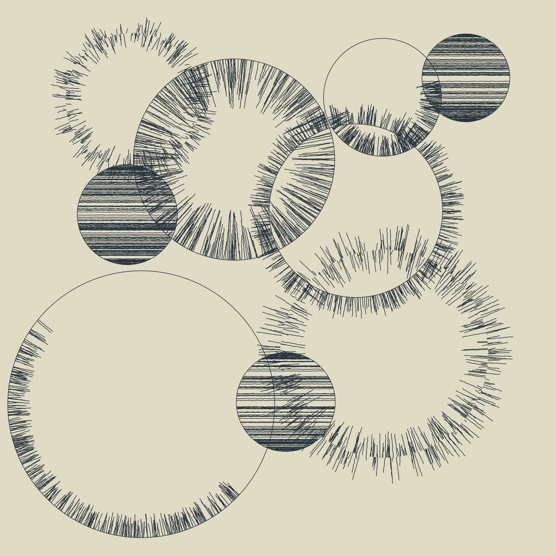 Ink Circles Abstract / Digital Art / Desktop Background / - Etsy