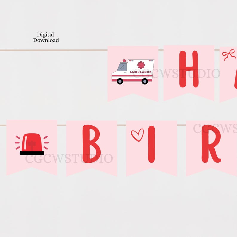 Paramedic Birthday Party Banner, Ambulance Birthday Party Decor, Nurse ...