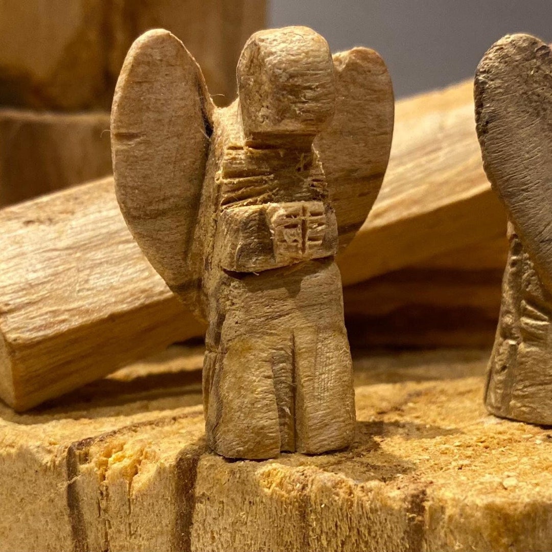 Palo Santo Angel Wood Sculpture Palo Santo Carving Peruvian - Etsy