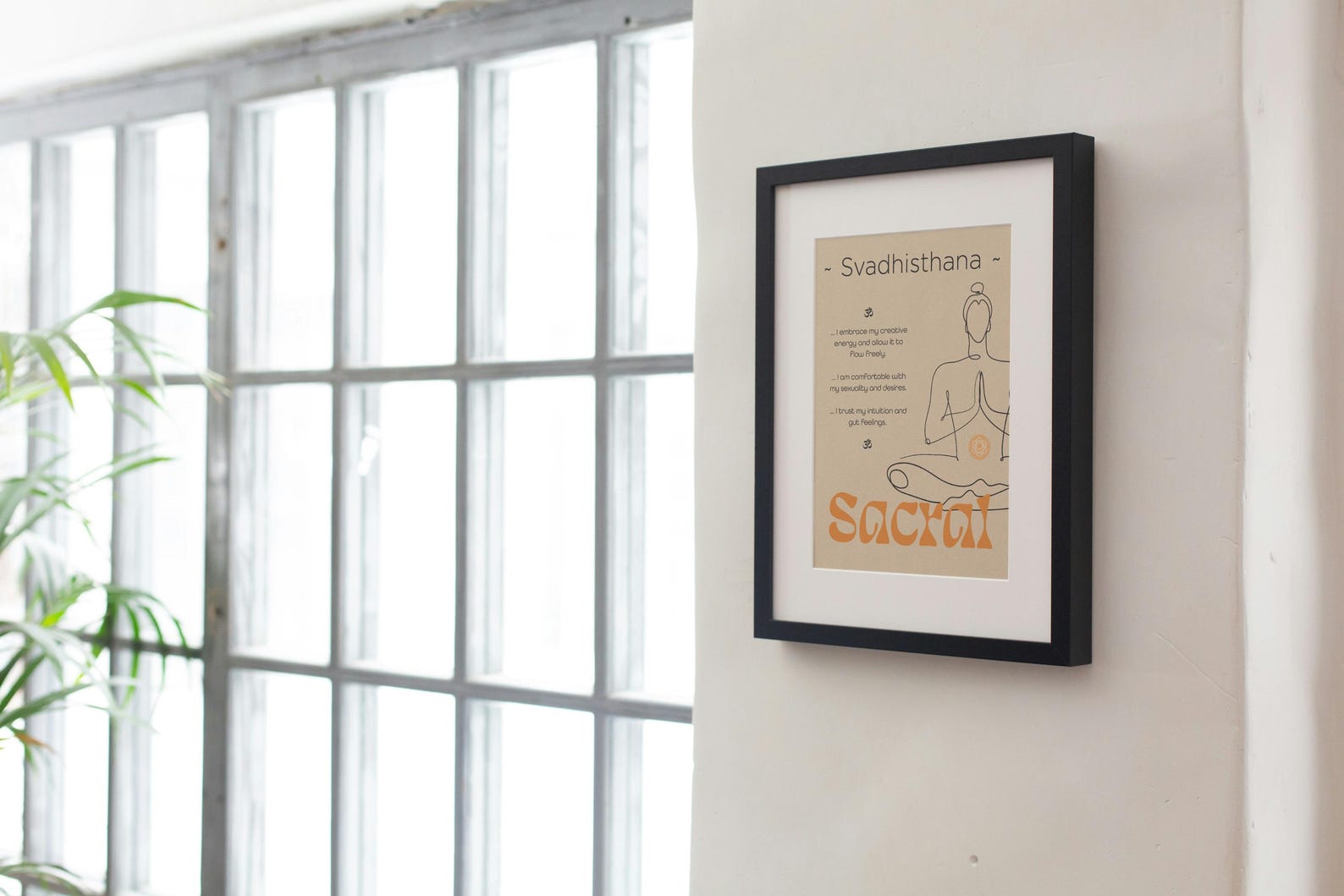 Sacral Chakra Poster - 2 of 7 Poster Series of All Chakra Points With 3 ...