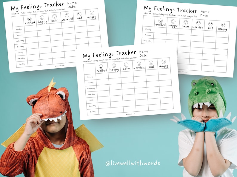 Printable Mood and Feelings Tracker for Kids - Etsy