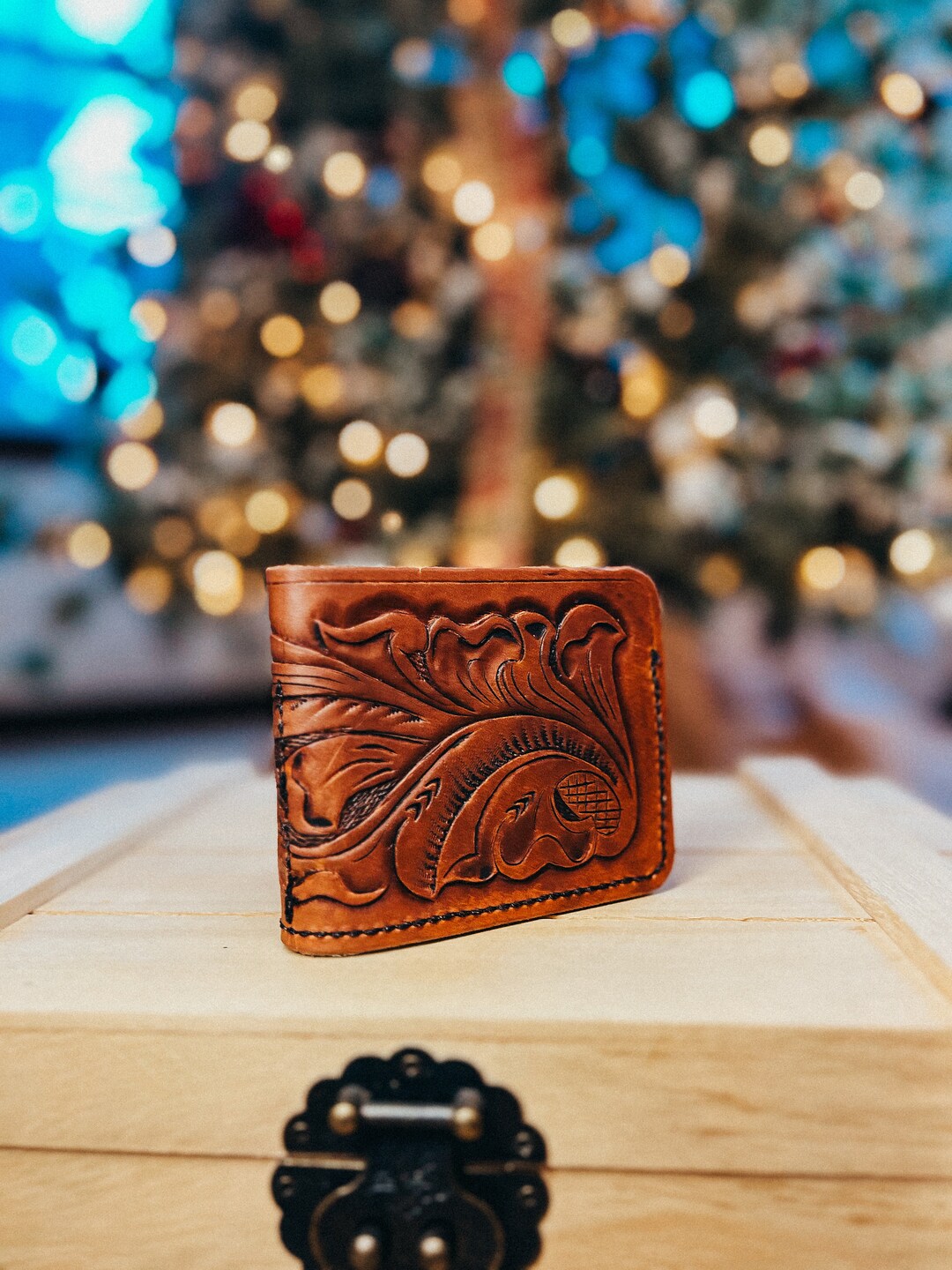 Hand Tooled Leather Wallet - Etsy