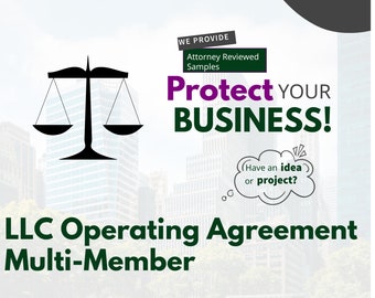 Multi-member LLC Operating Agreement (with 1 Manager) - Etsy