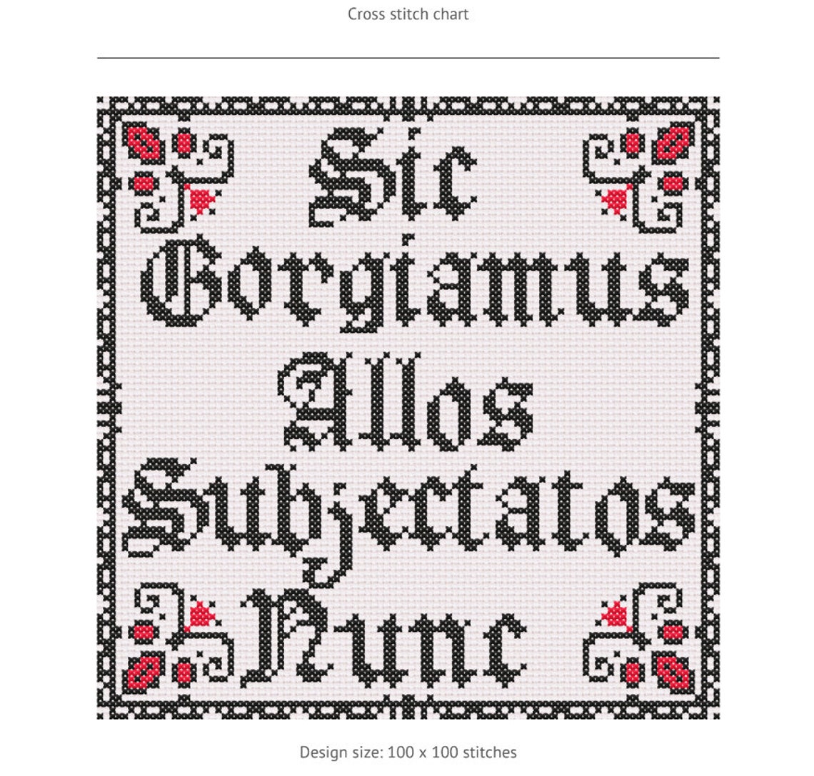 Addams Family Motto Cross Stitch Pattern - Etsy