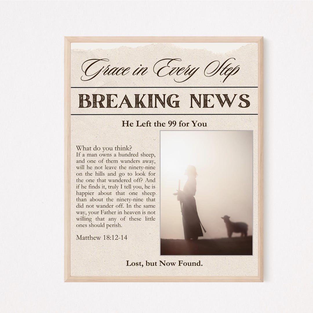 Christian Trendy Newspaper Wall Decor Christian Good News Aesthetic ...
