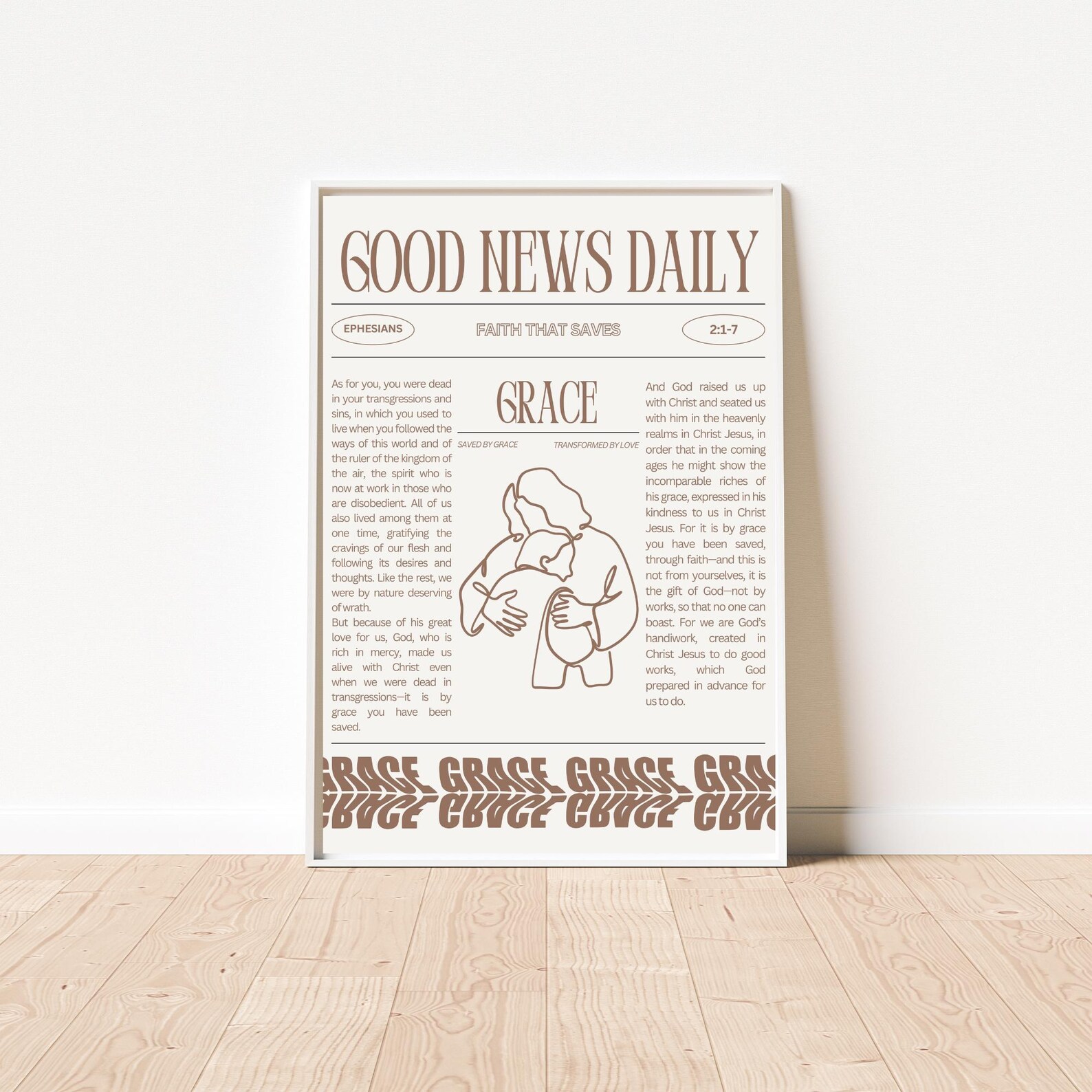 Christian Trendy Newspaper Wall Decor Christian Good News Aesthetic ...