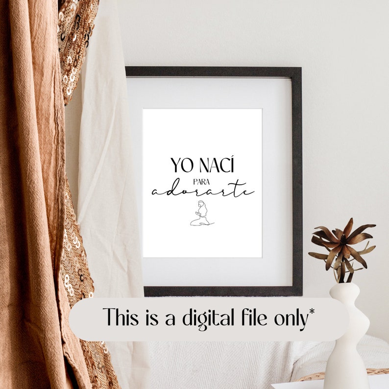 Yo Nací Para Adorarte, Christian Wall Art, Christian Gift, Christian ...