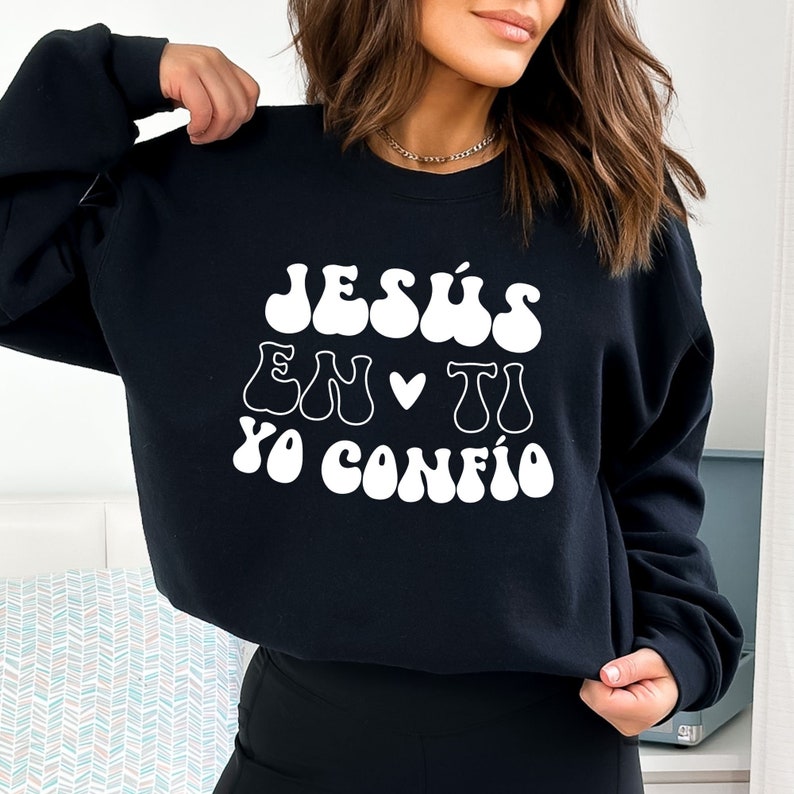 Jesus En Ti Confío Svg, Jesus Hoodie SVG, Aesthetic Hoodie SVG, Frases ...