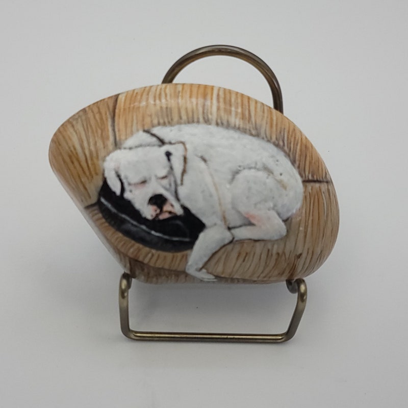 Dog Painting on Rock - Etsy
