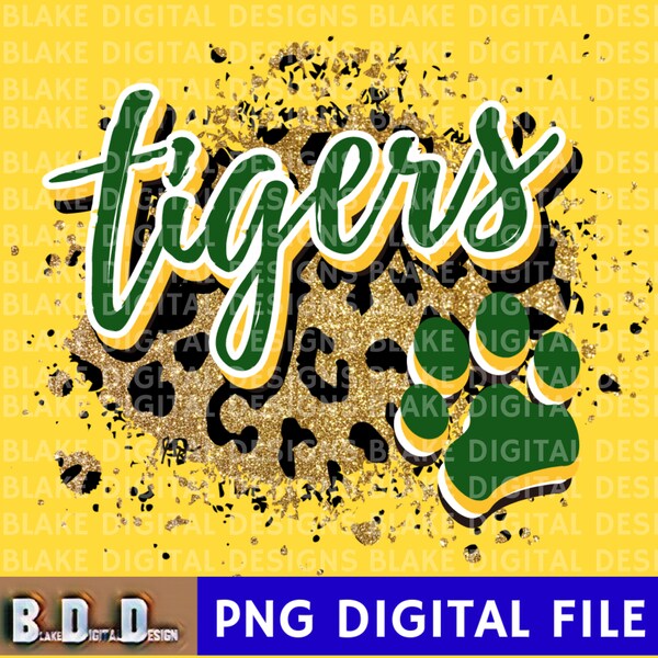 Gold Tiger Print - Etsy