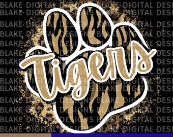 Tigers Leopard Glitter Paw Ready to Press Transfers Direct to - Etsy