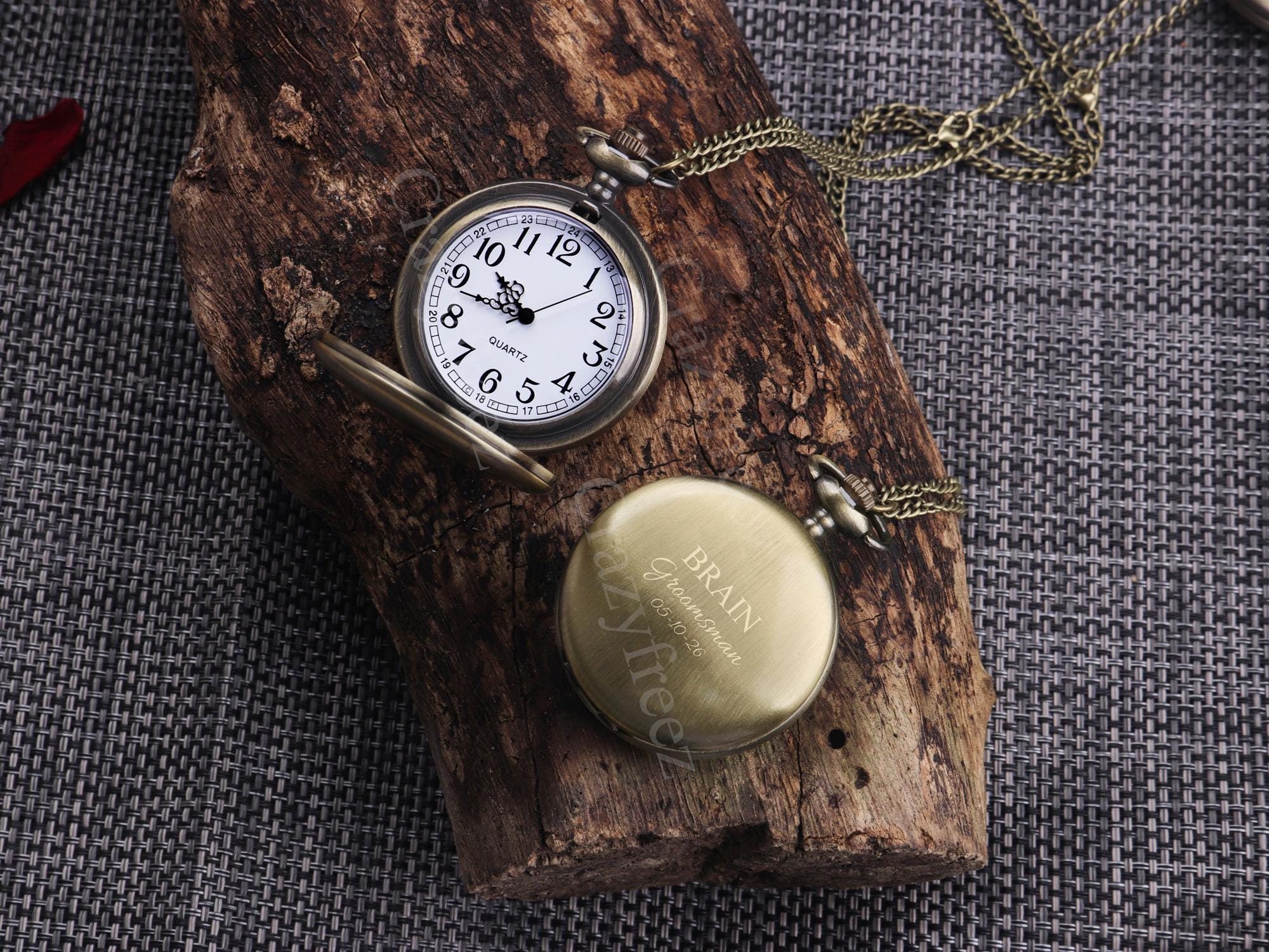 Engraved Pocket Watch, Groomsmen Gift, Personalized Wedding Keepsake - Etsy