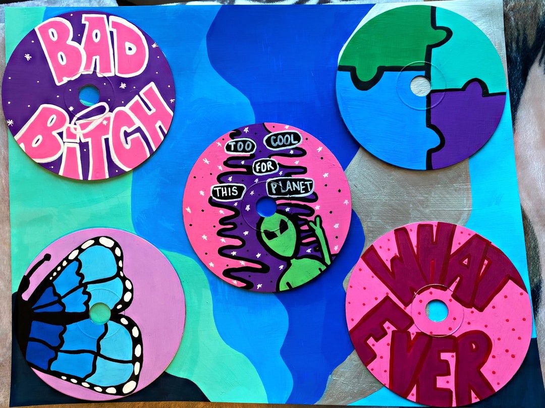 Hand-painted CD Wall Art - Etsy
