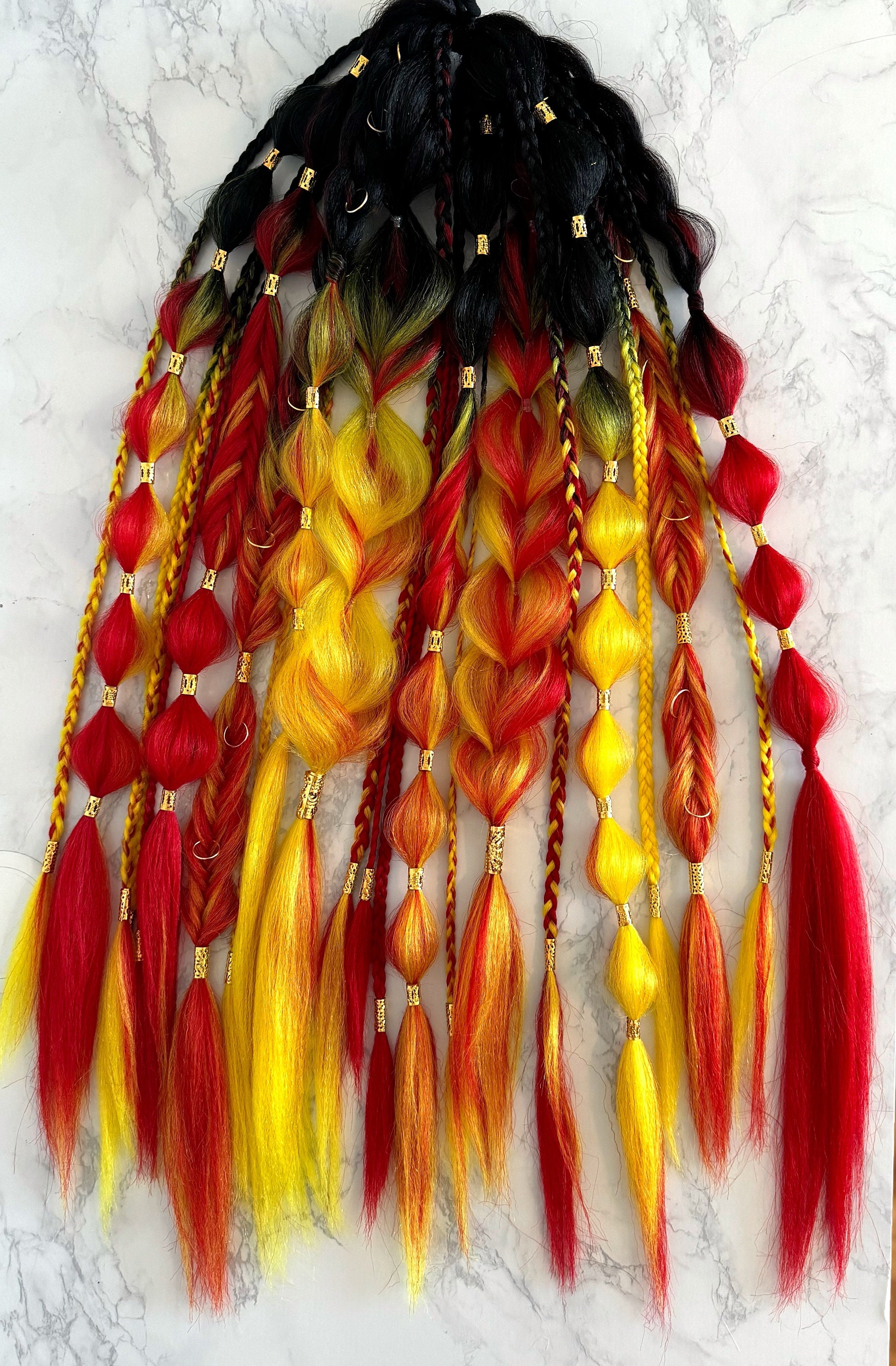 Fire Fyre Festival Braids Extensions - Etsy