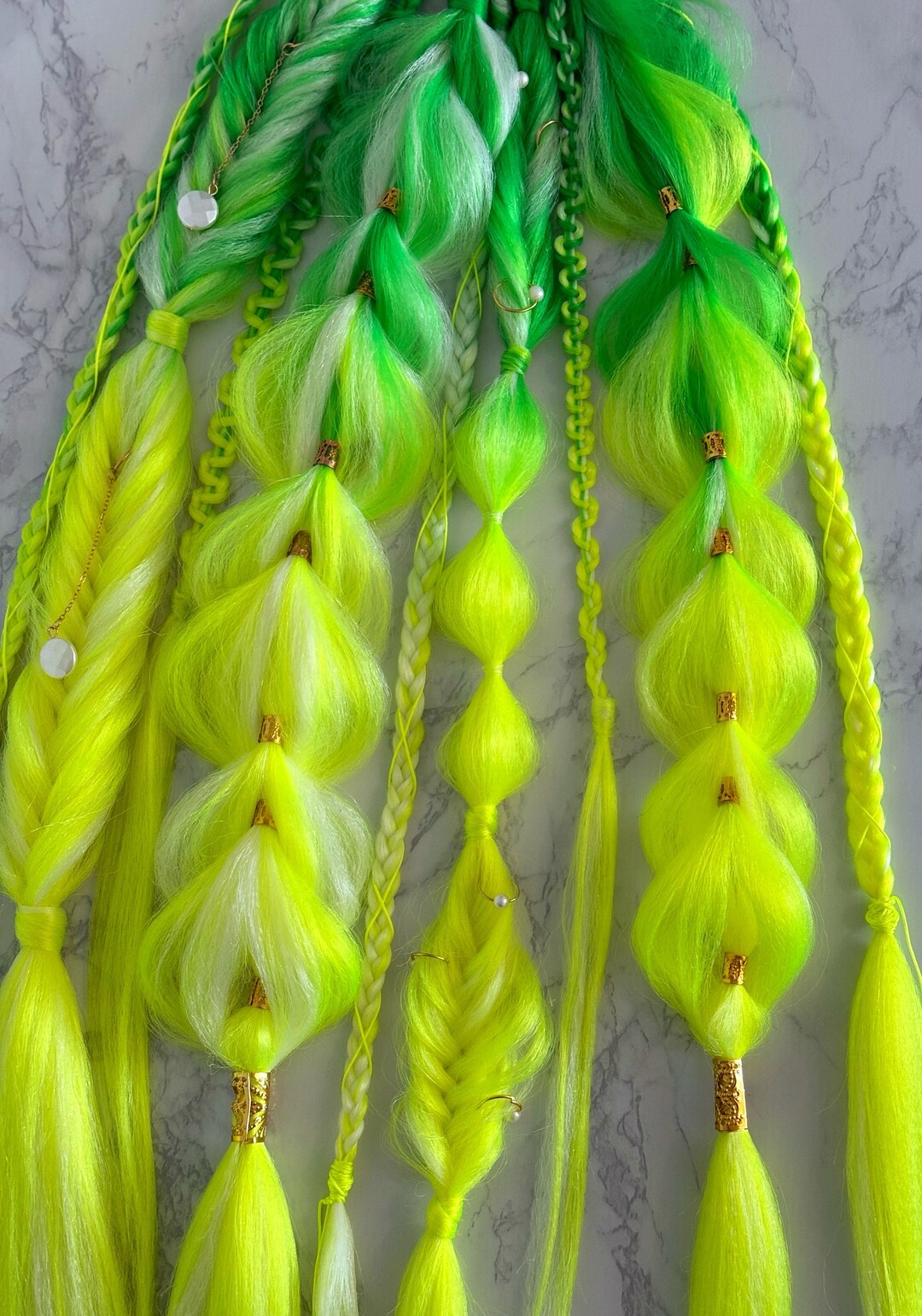 Turn up the Bass Glow-in-the-dark Festival Braids Extensions - Etsy