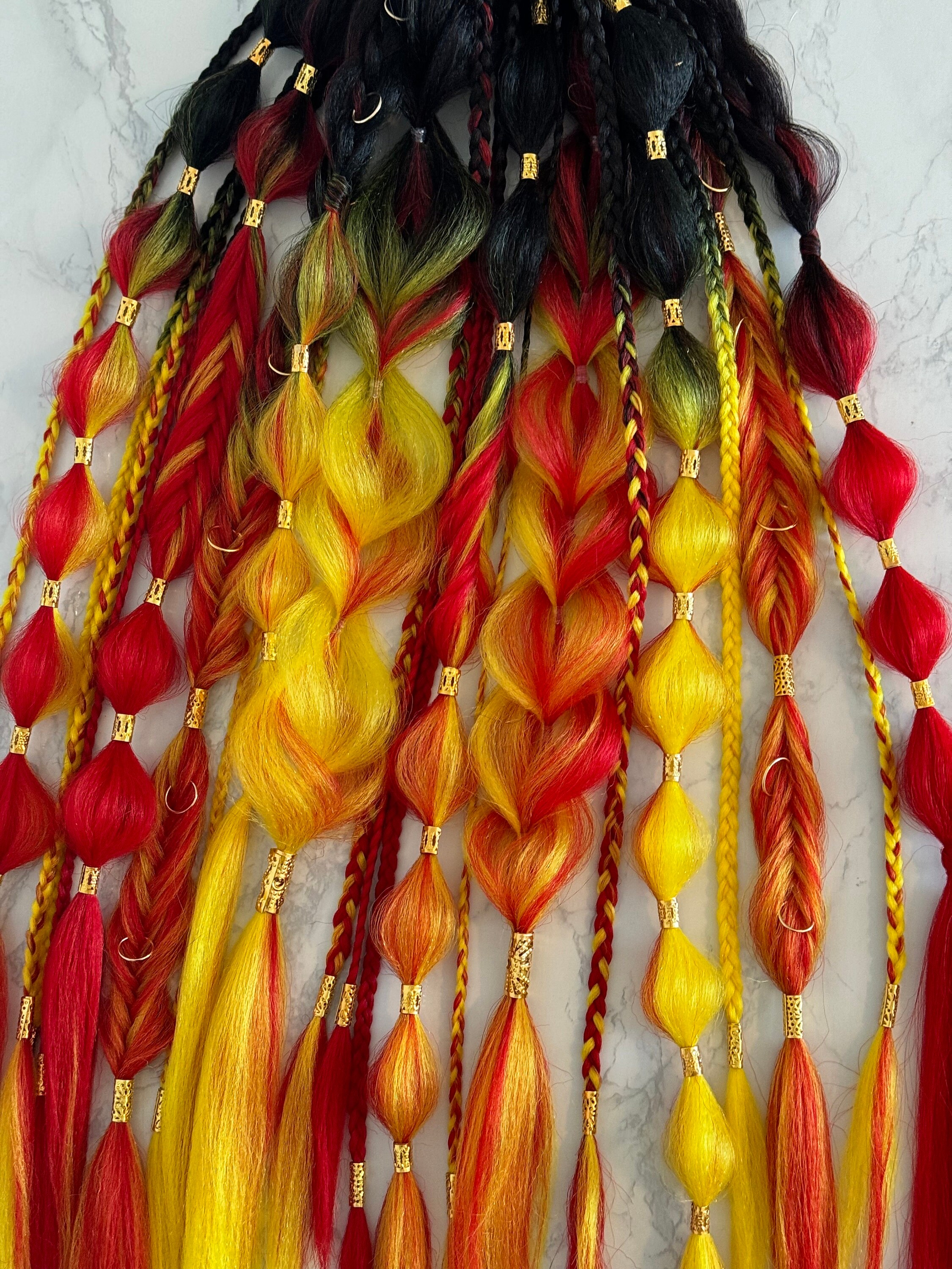 Fire Fyre Festival Braids Extensions - Etsy