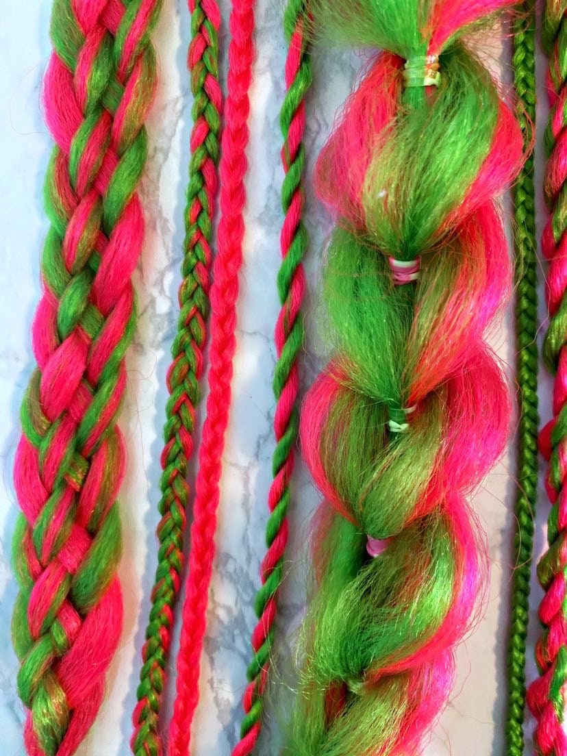Watermelon Summer Festival Braids Extensions - Etsy
