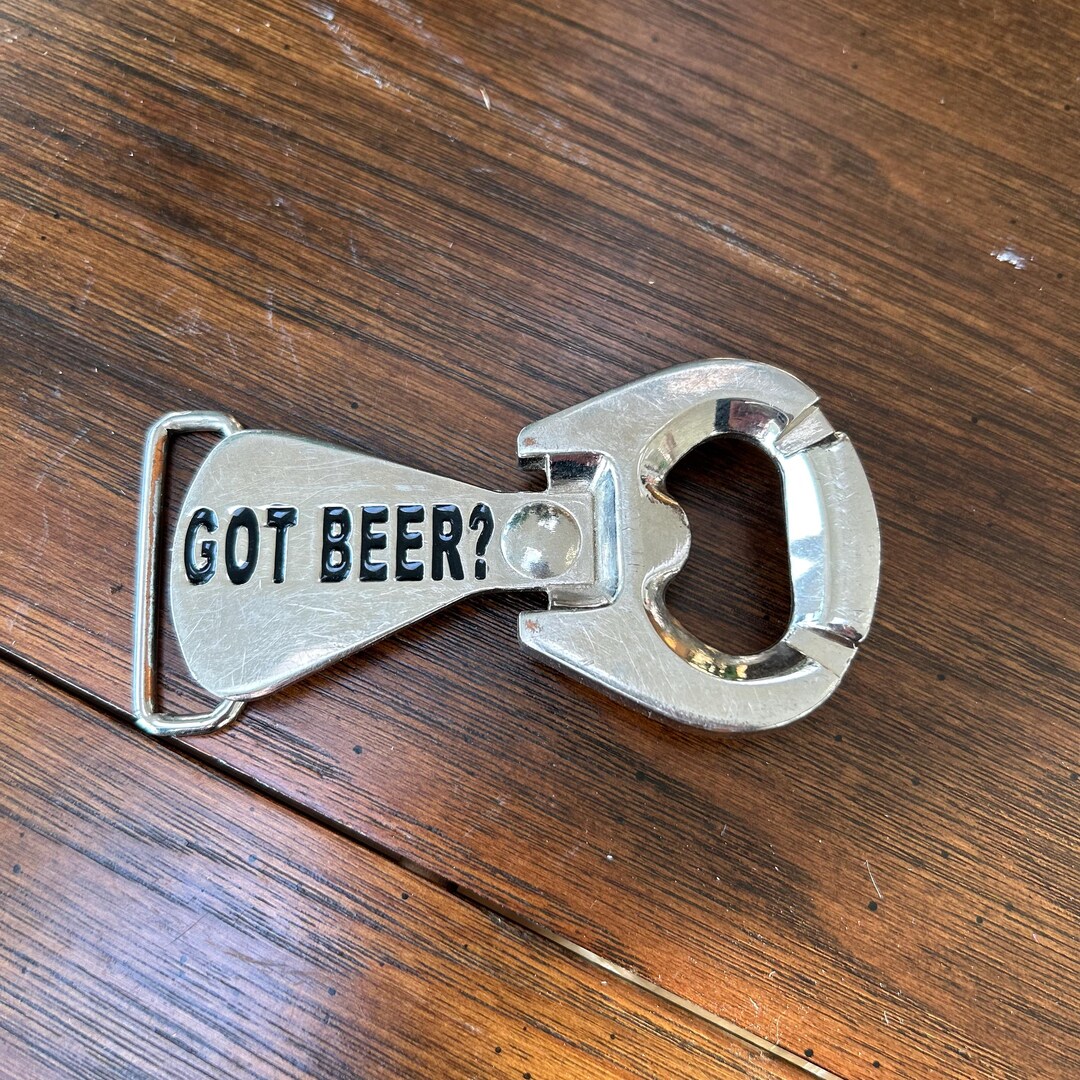 Vintage "got Beer?" BUCKLE, Belt Buckle Bottle Opener - Etsy