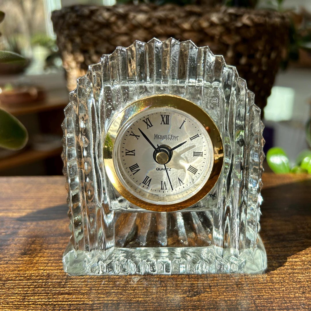 Mikasa Crystal Clock - Etsy