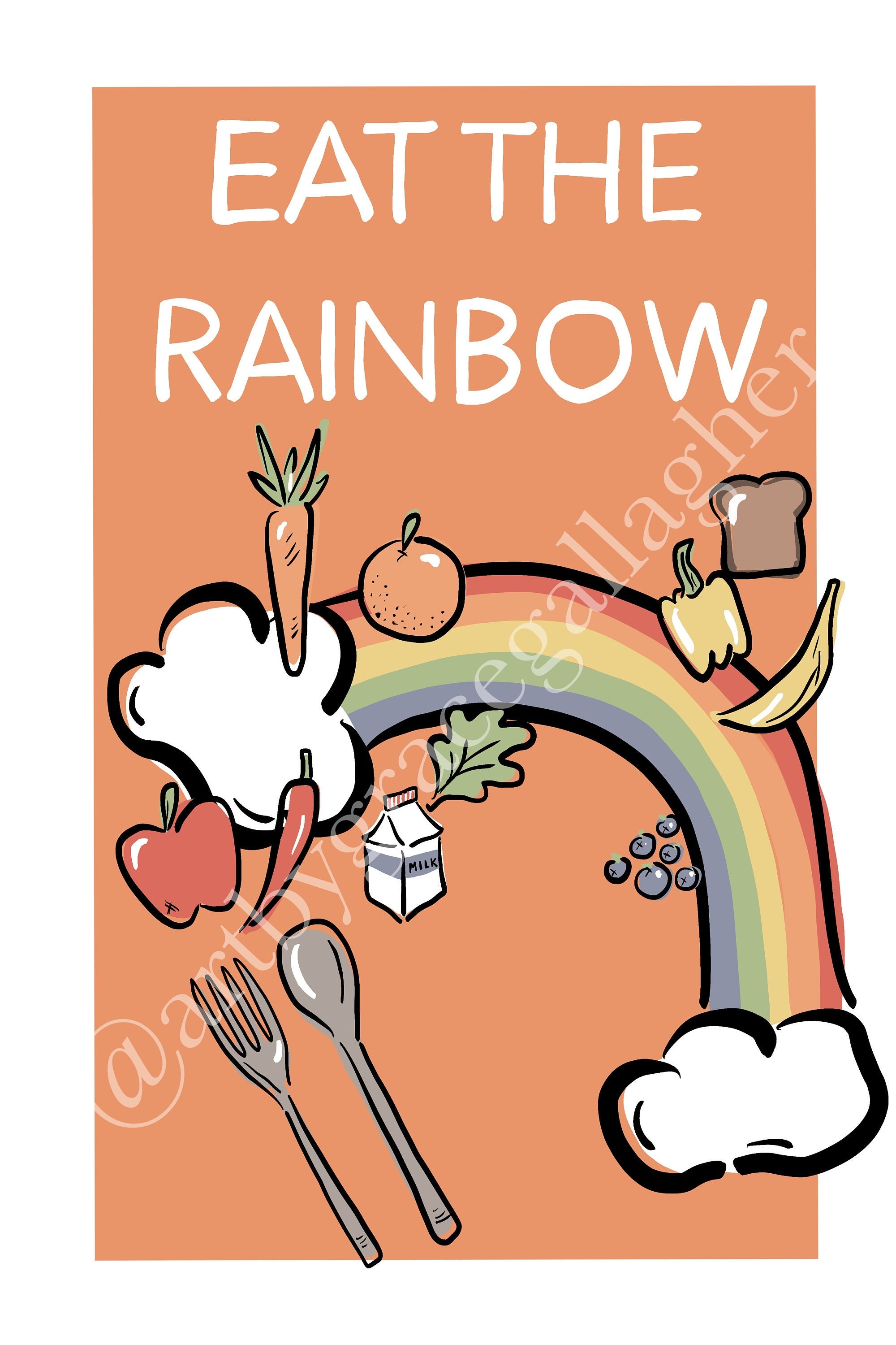 Eat the Rainbow! Nutrition Poster - Etsy