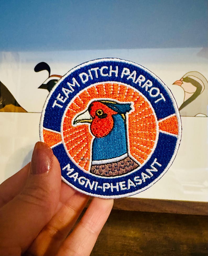 Team Thunderchicken, Team Timberdoodle, Team Ditch Parrot Embroidered Iron-on Patch for Grouse ...