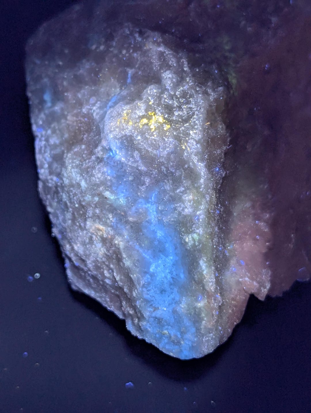 UV Reactive Prehnite (blue) on Wollastonite Host Rock From Diana NY - Etsy