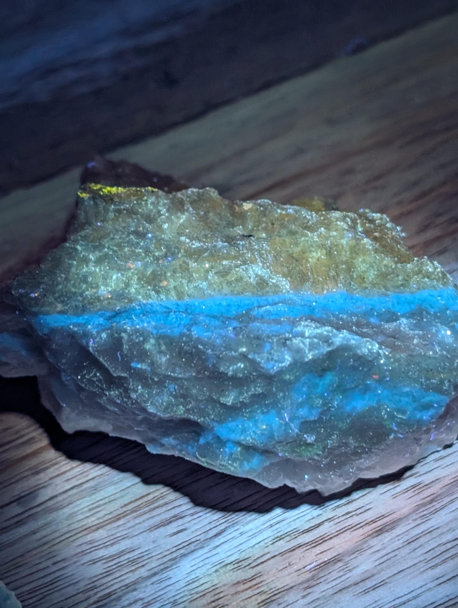 UV Reactive Prehnite (blue) on Wollastonite Host Rock From Diana NY - Etsy
