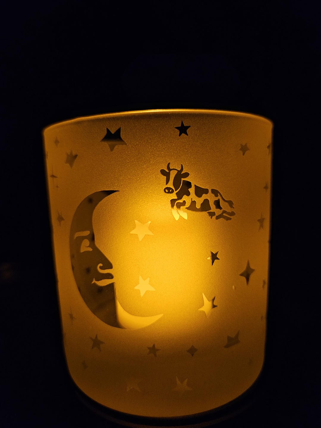 Handcrafted Sandblasted Rocks Glass Candle Votive Holder - Cow Jumped ...